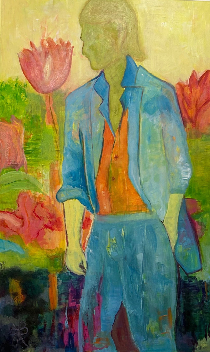 "Her Garden & His Garden Diptych" by Linda Robin, Acrylic on Canvas ...