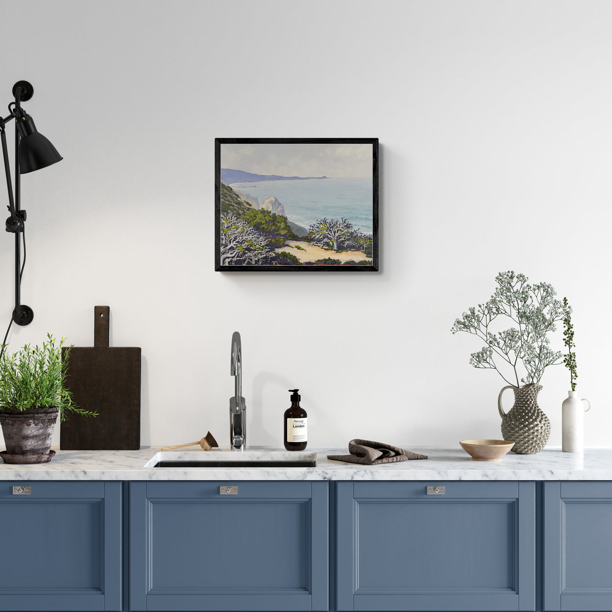 "Golden Hour Stroll in Crystal Cove Cliffs" by Samuel Pretorius, Acryl ...