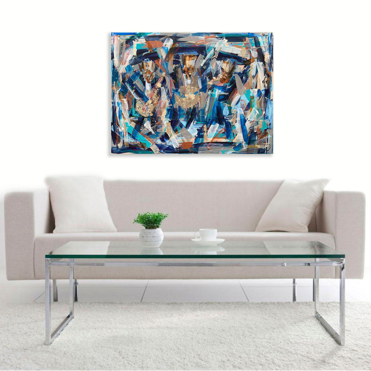 “Music Is Life” By Yaeli Fine Art, Acrylic and Gold Leaf on Canvas ...