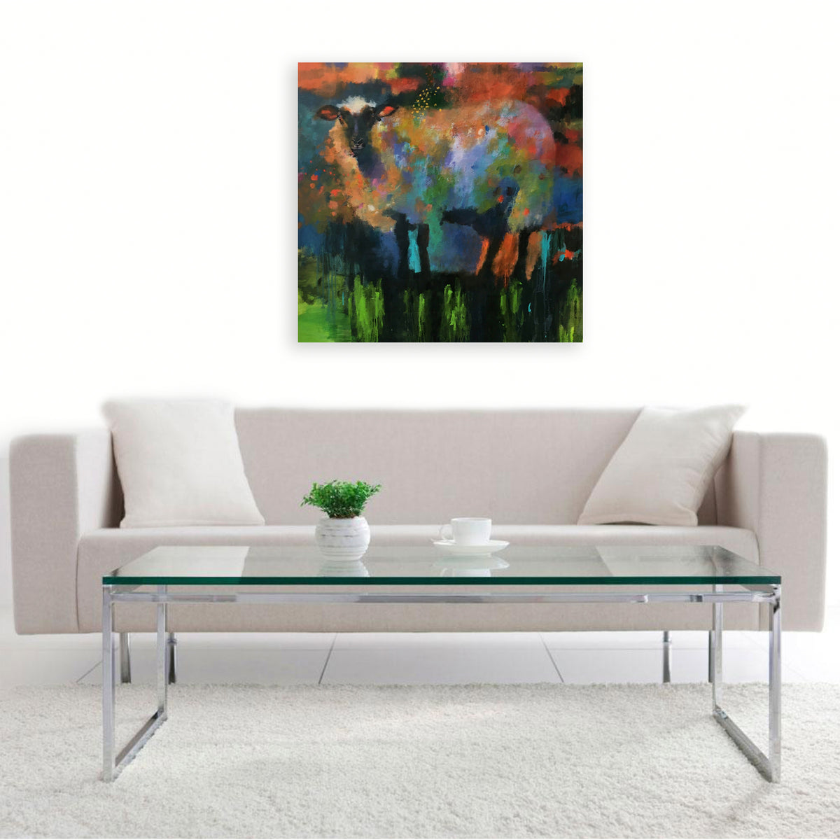 “Sheep 1” By Nick Stamas, Oil on Canvas – LagunaART.com gallery