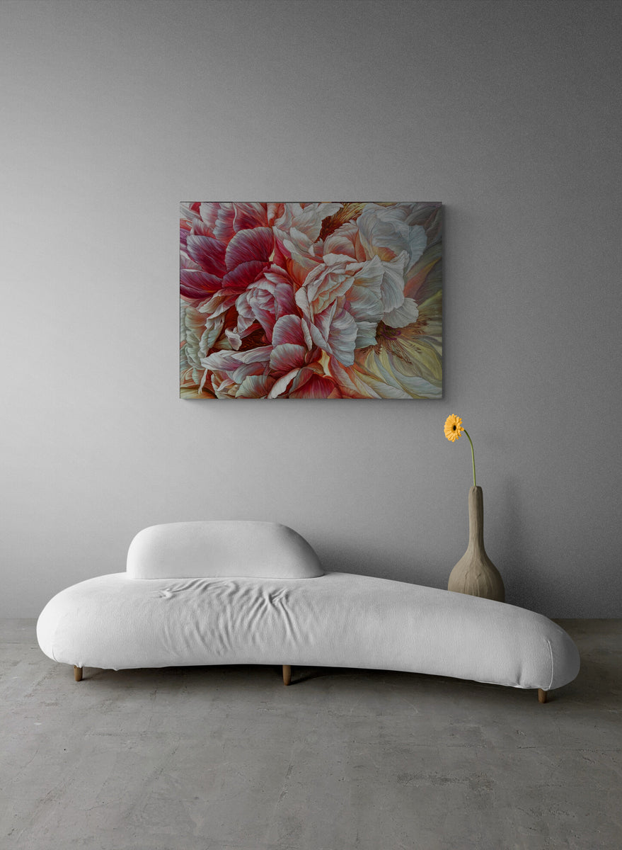 "Peonies" by Helen Neumann, Oils on Canvas – LagunaART.com gallery