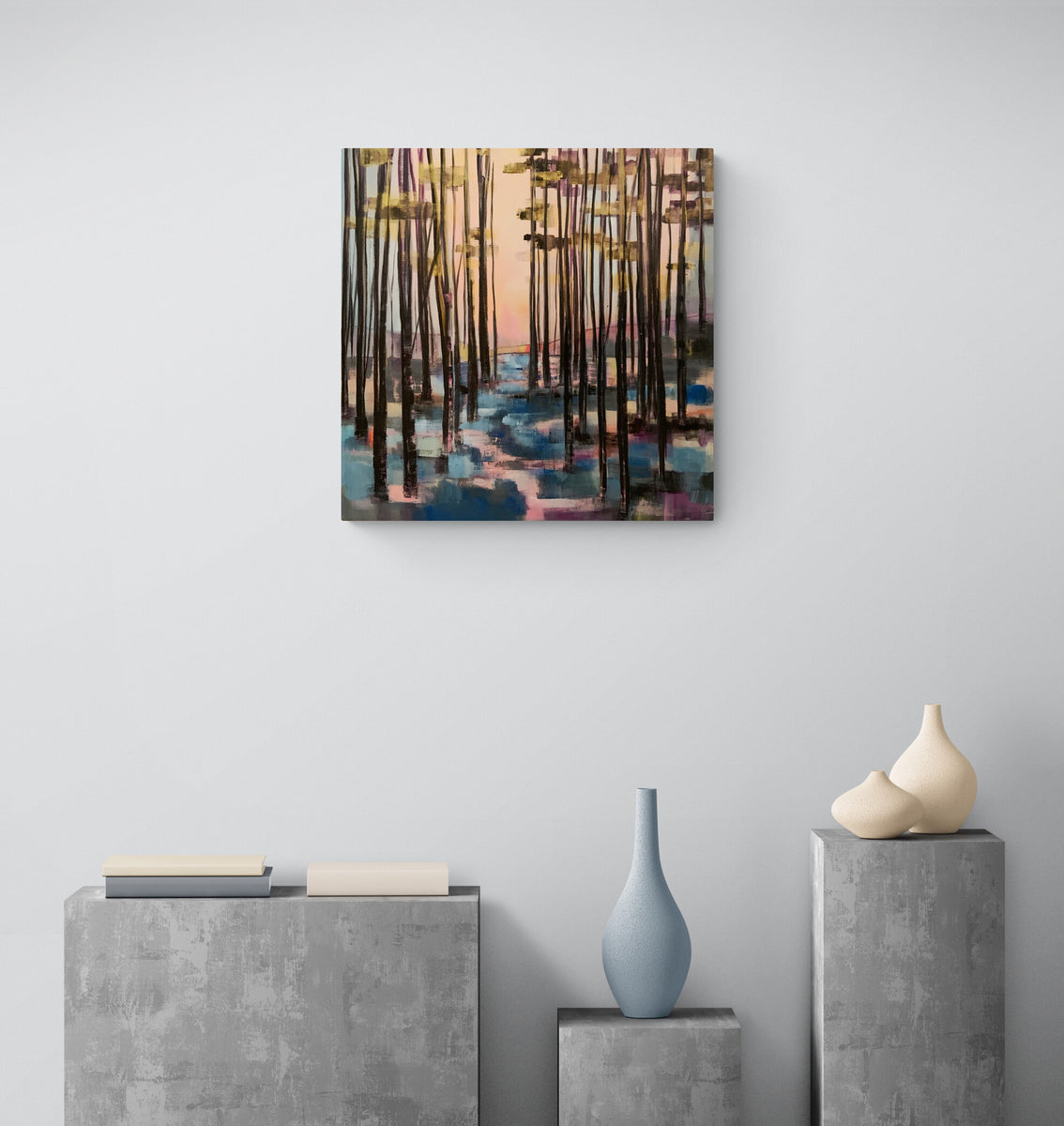 "Forest Walk" by Sarah Capps, Acrylic on Canvas – LagunaART.com gallery