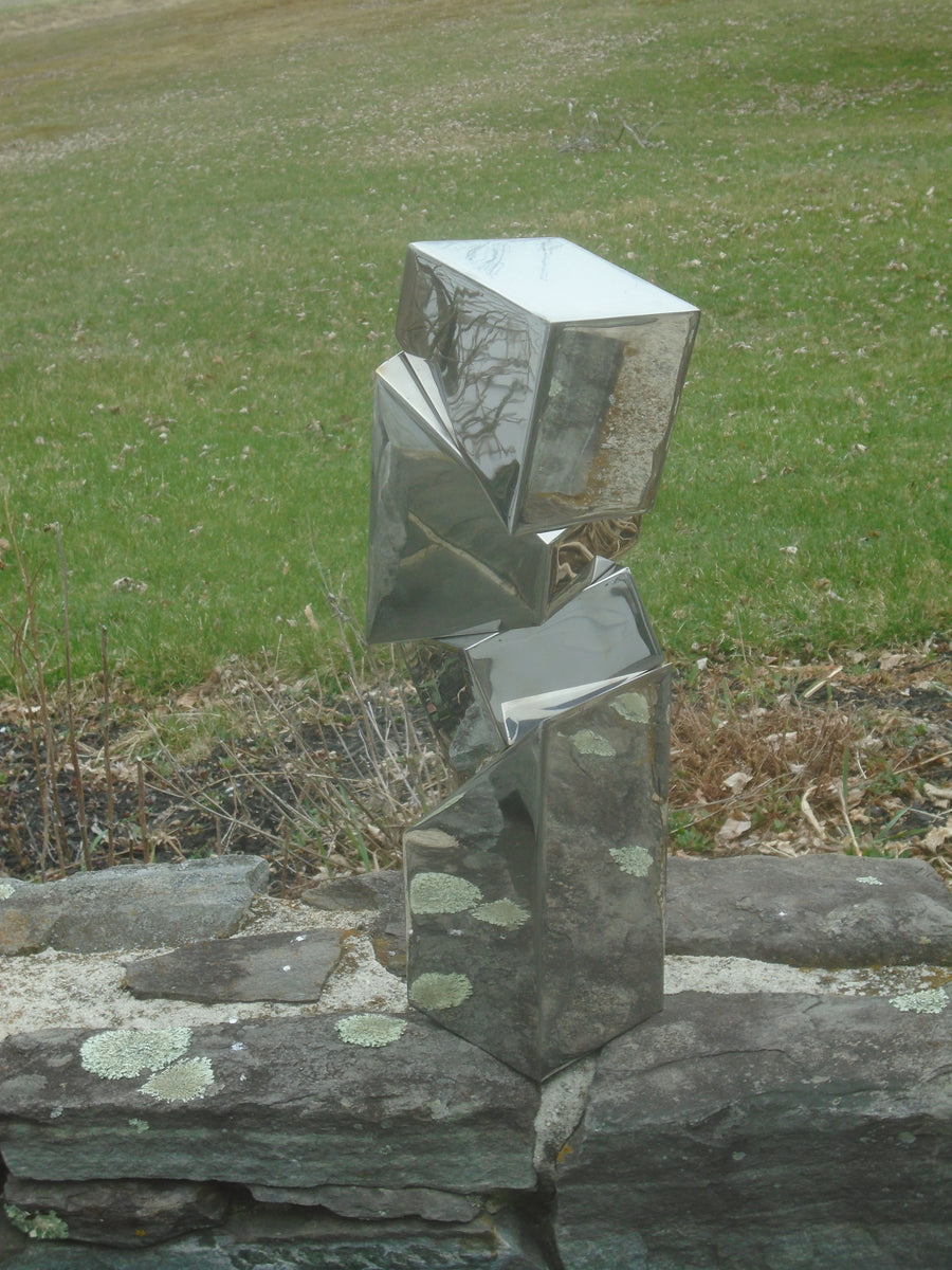 "Cube Column 24" by Stephen Porter, Stainless Steel Sculpture ...